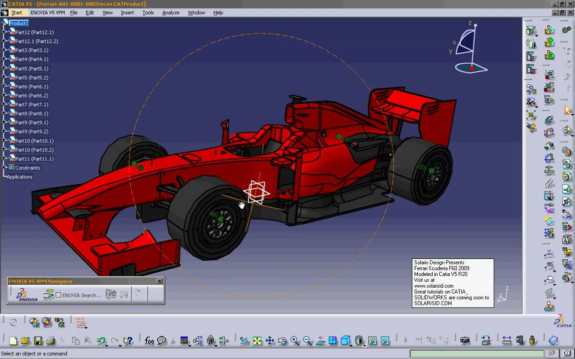 Ferrari Scuderia F60 Formula 1 racing car modeled in Catia V5 by Solaris Design - YouTube