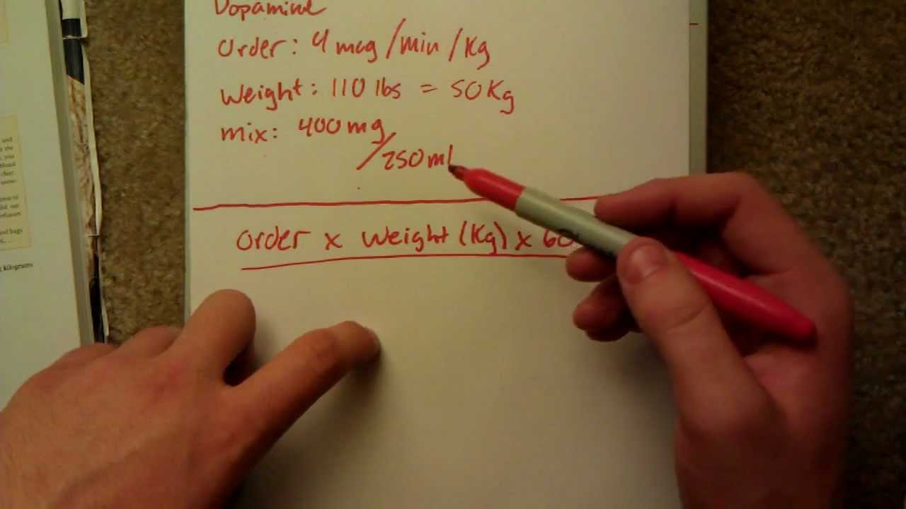 Dopamine Infusion Drug Calculation YouTube dopamine-infusion-drug-calculation-youtube