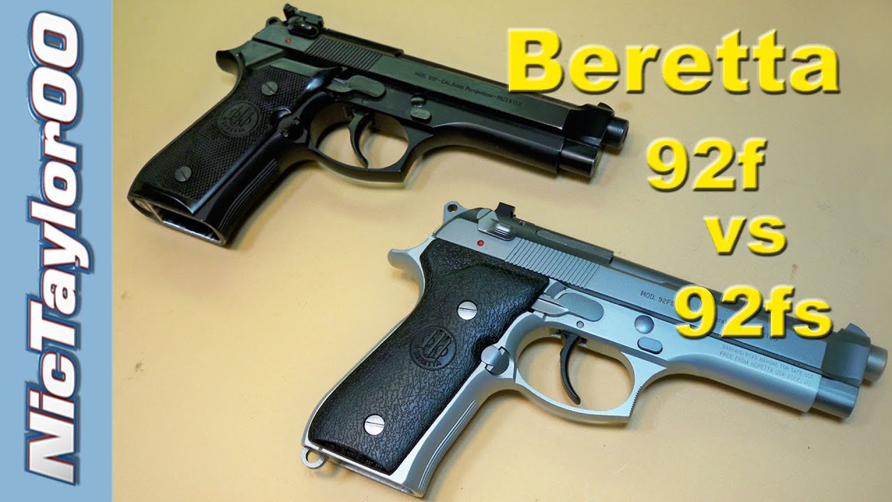 Beretta 92f vs 92fs Comparison - YouTube
