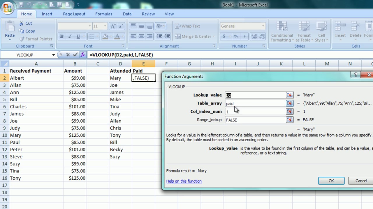 How To Do A VLOOKUP In Excel Video Tutorial YouTube