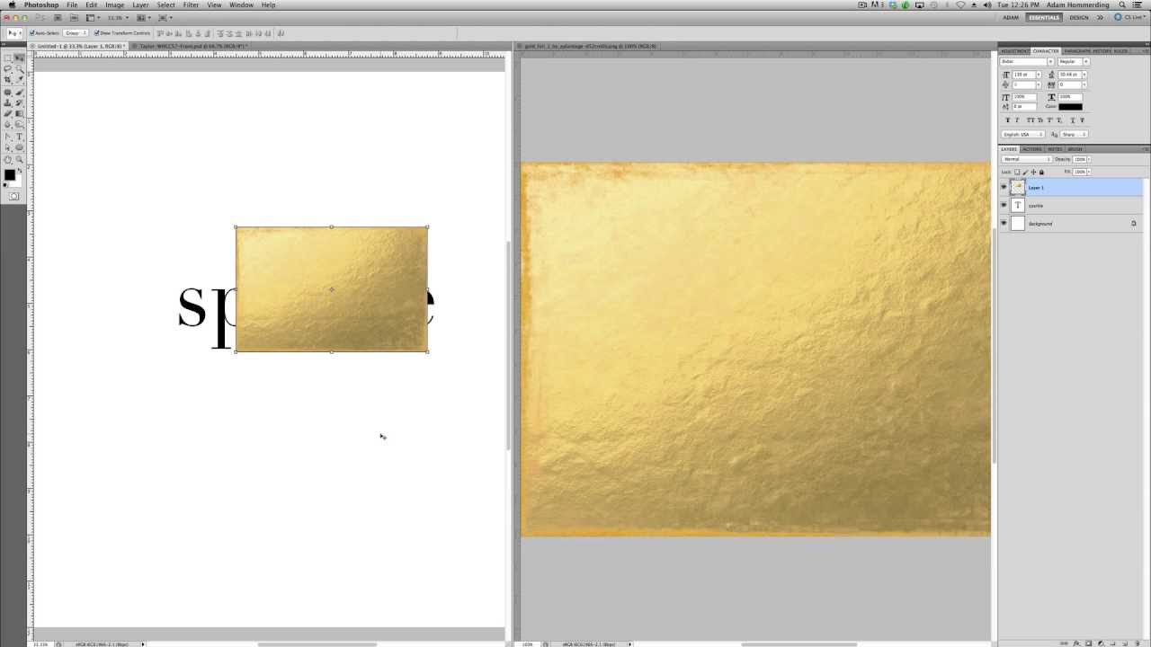 Creating Gold Foil Text In Photoshop YouTube