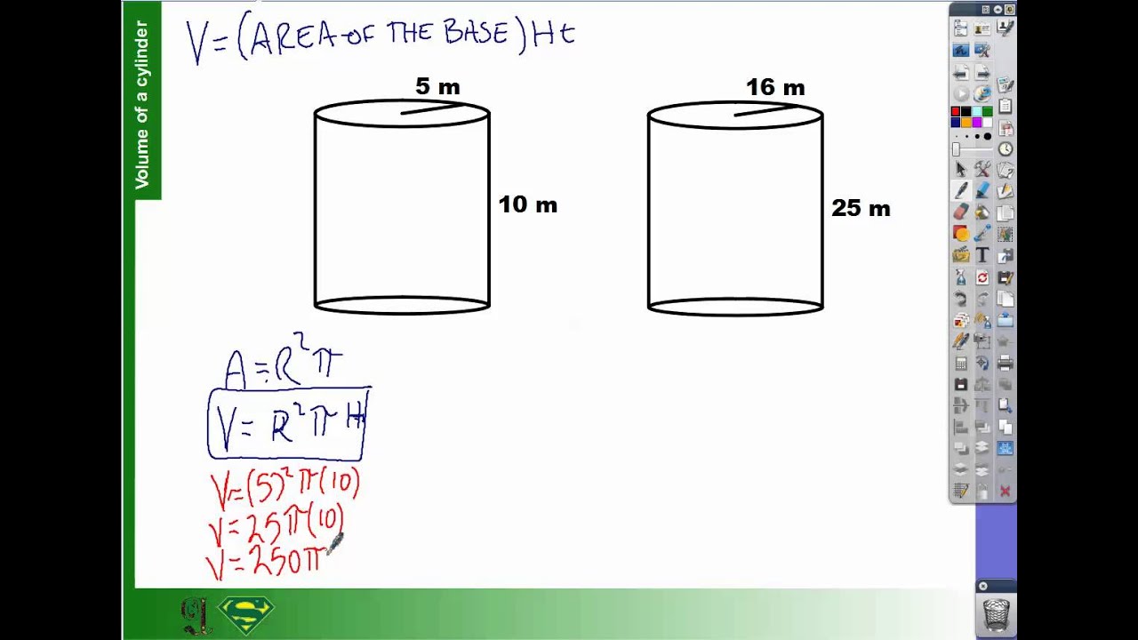 How To Find The Volume Of A Cylinder YouTube