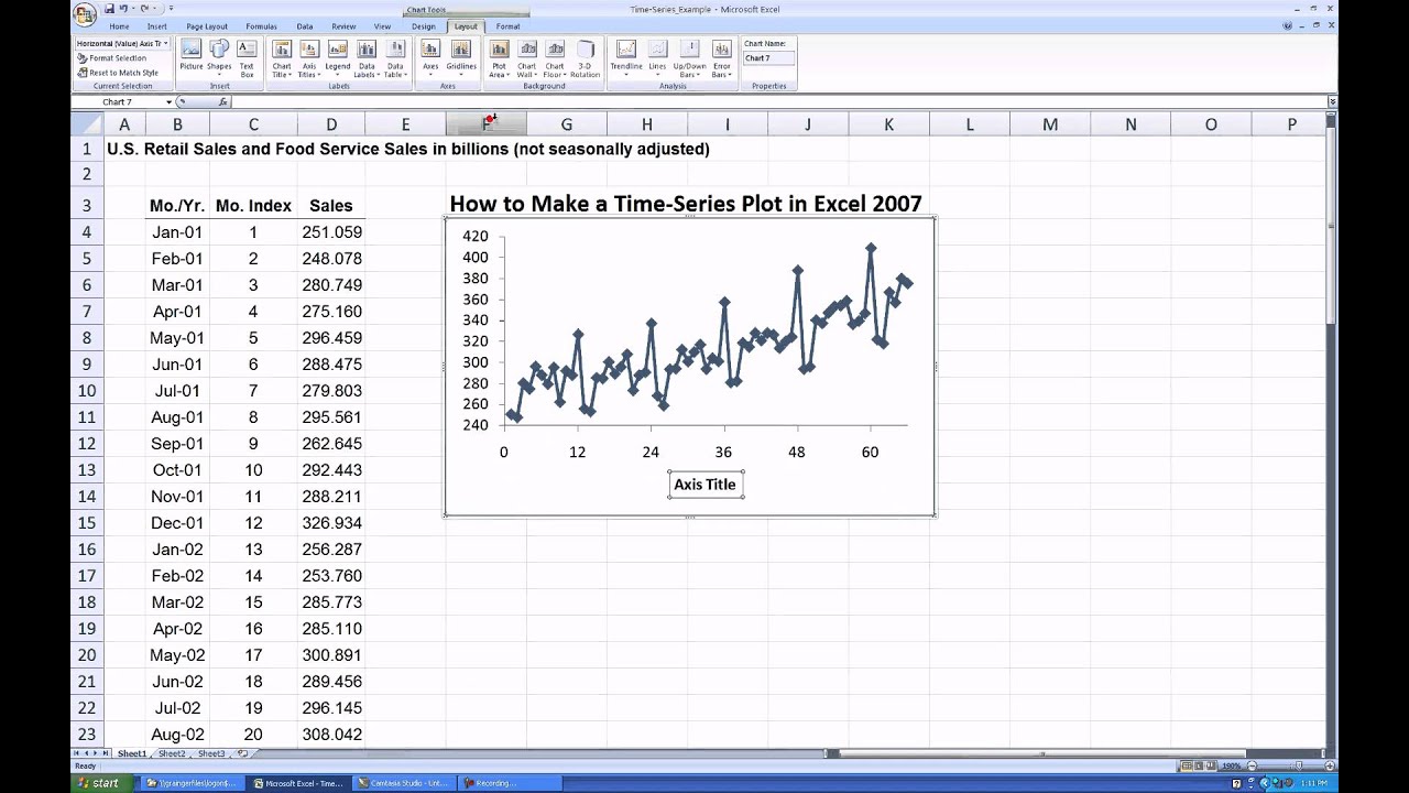 How To Make A Time Series Plot In Excel 2007 YouTube