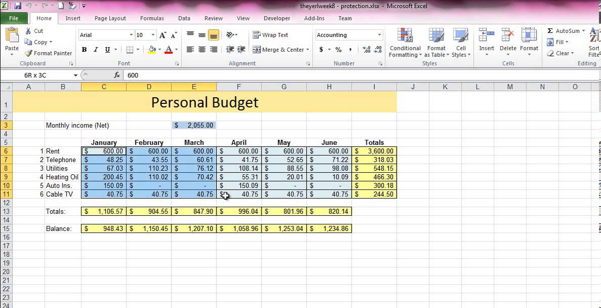 How To Protect Cells In An Excel Spreadsheet YouTube