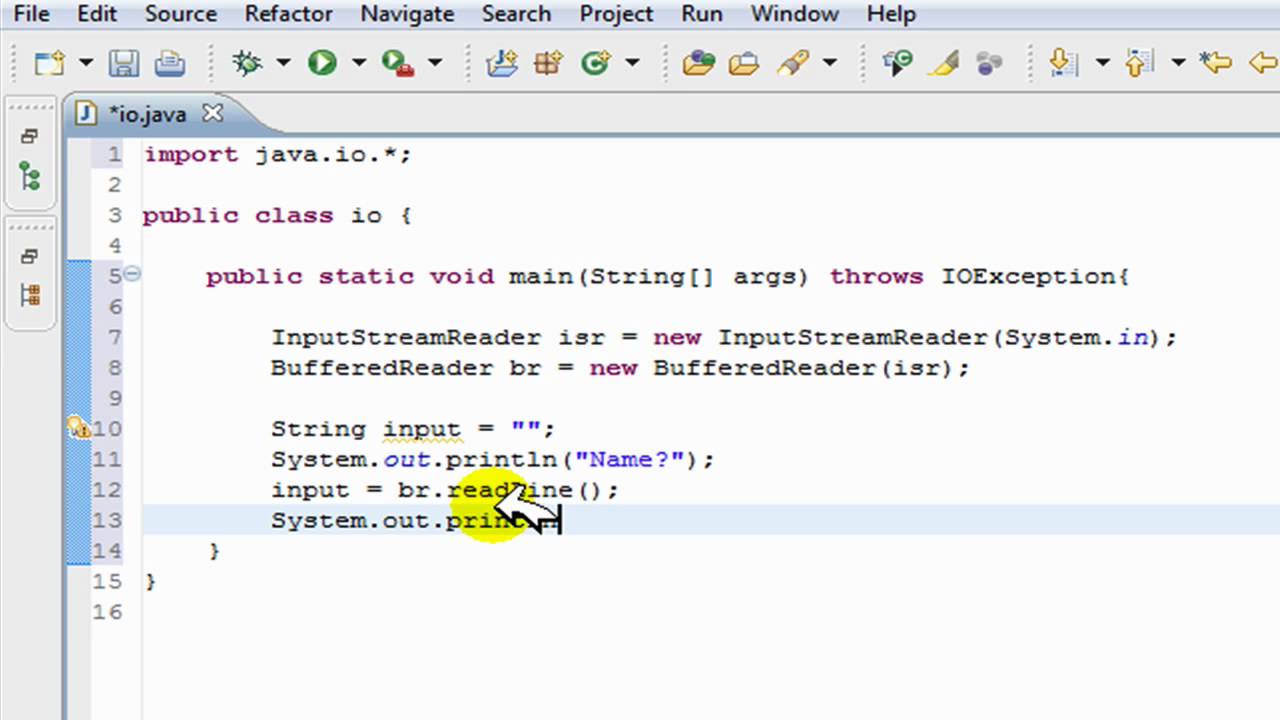 USER Input In JAVA INPUT OUTPUT Tutorial help I O YouTube