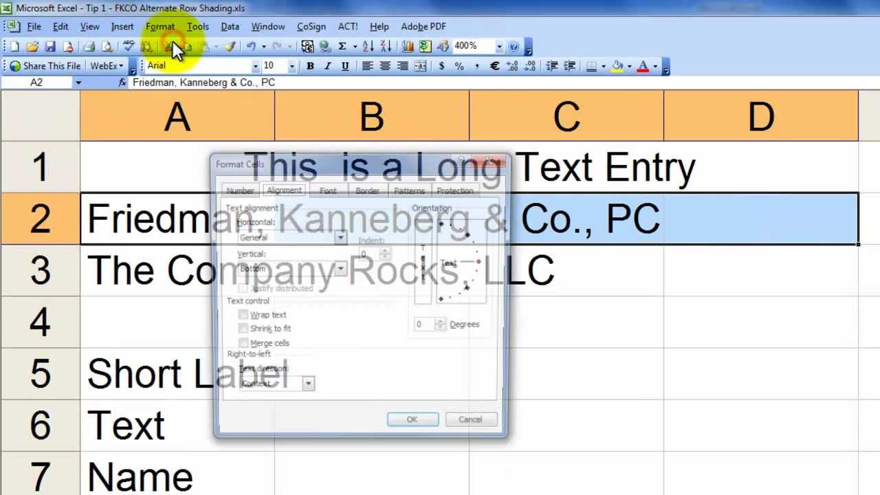 How To Use Wrap Text And Merge Cells Formatting To Improve Look Of Excel Worksheet YouTube