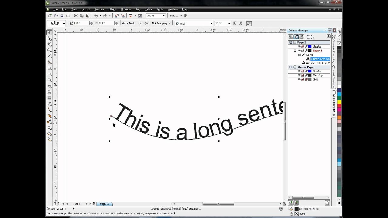 Corel Draw X5 Fit Text To Path Curve Around Circle YouTube