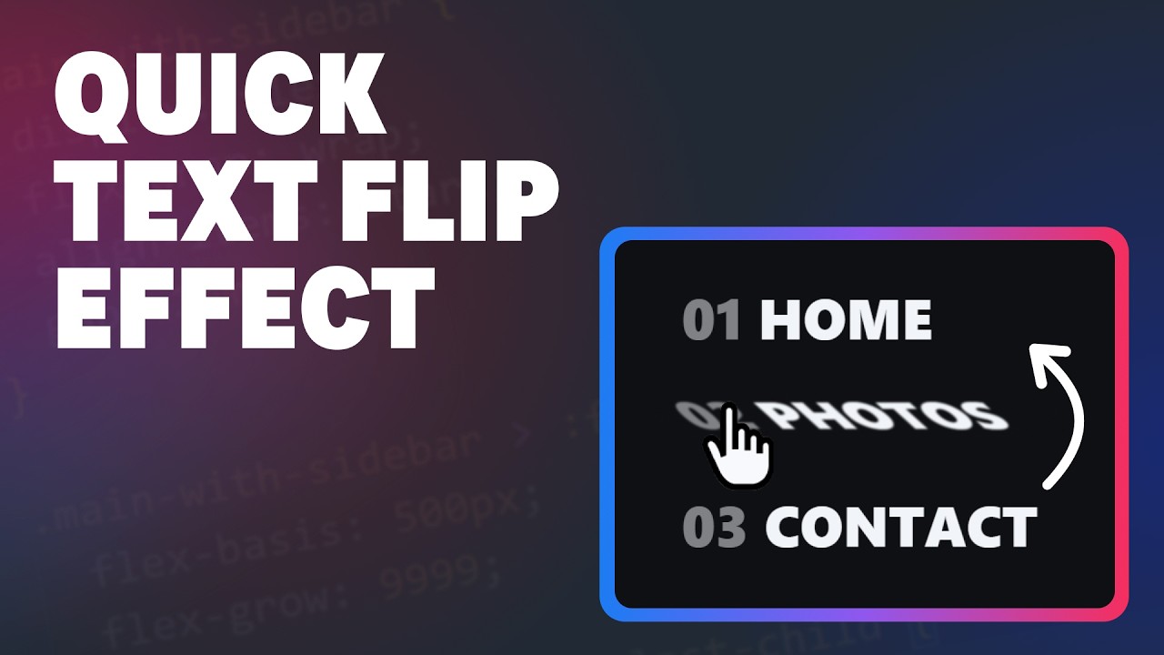 Create a fun quick text flip effect