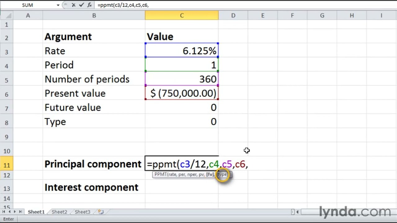 How To Calculate Loan Payments In Excel Lynda Tutorial YouTube