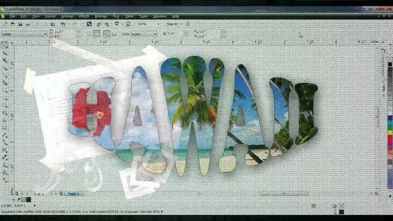 Text Effects PowerClip In CorelDRAW YouTube