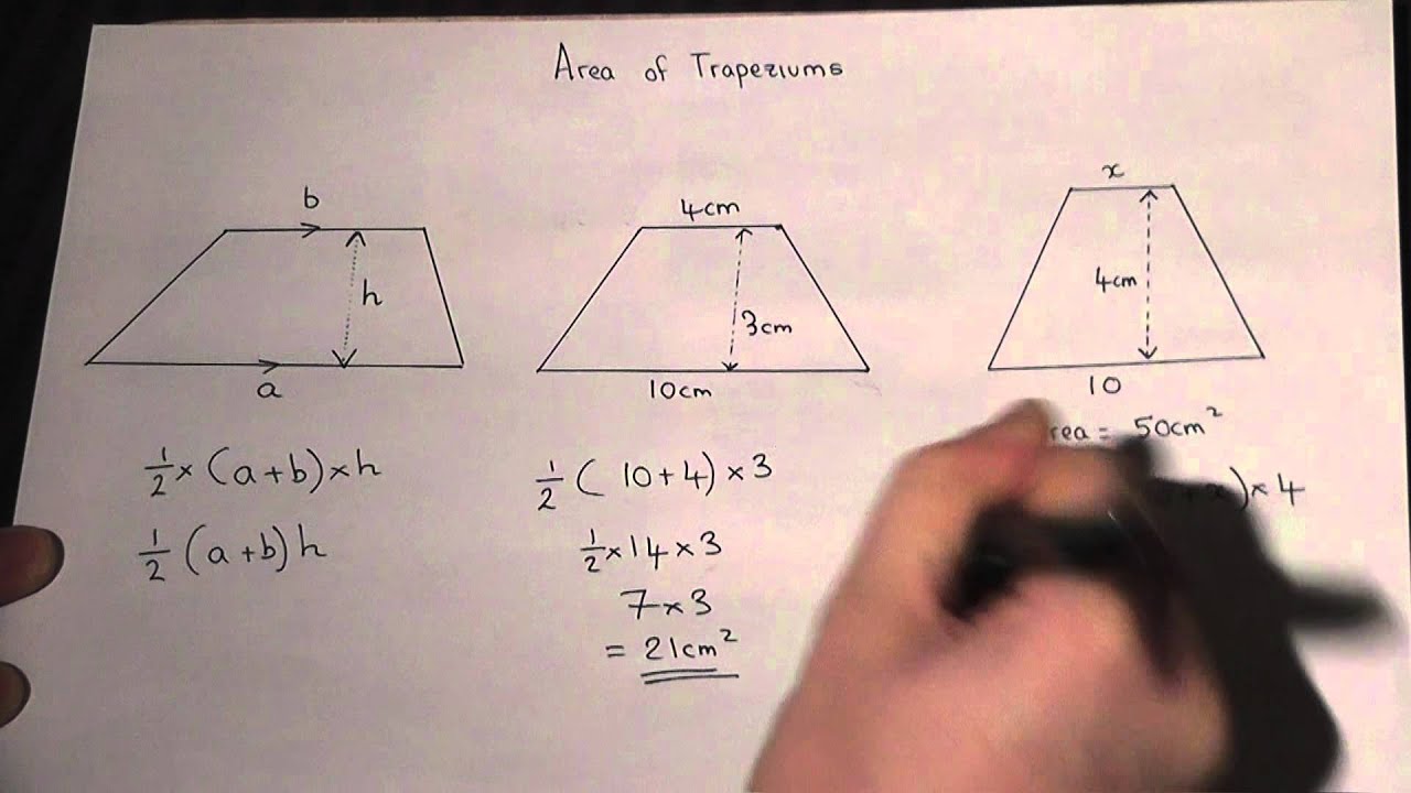 Area Of A Trapezium How To Calculate The Area Easily Maths Revision