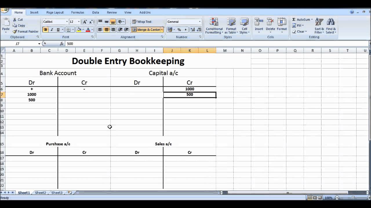 Free Online Bookkeeping Course 7 Double Entry Bookkeeping System 