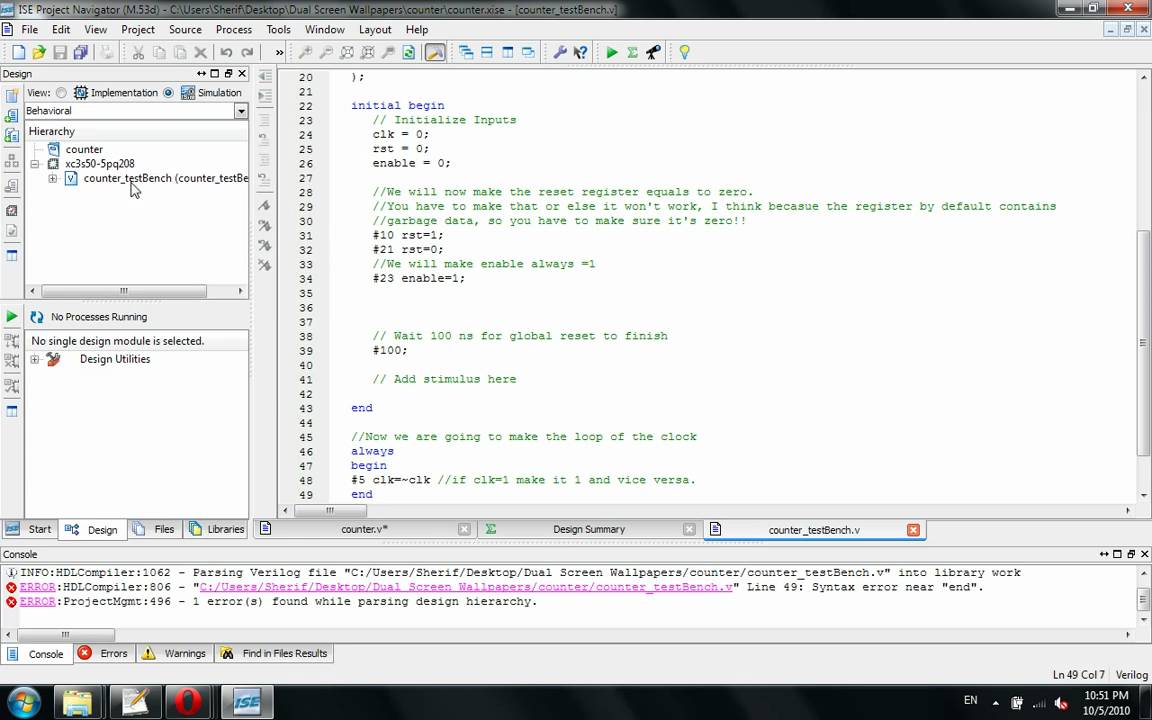 10 Bit Counter Verilog Code Design Talk