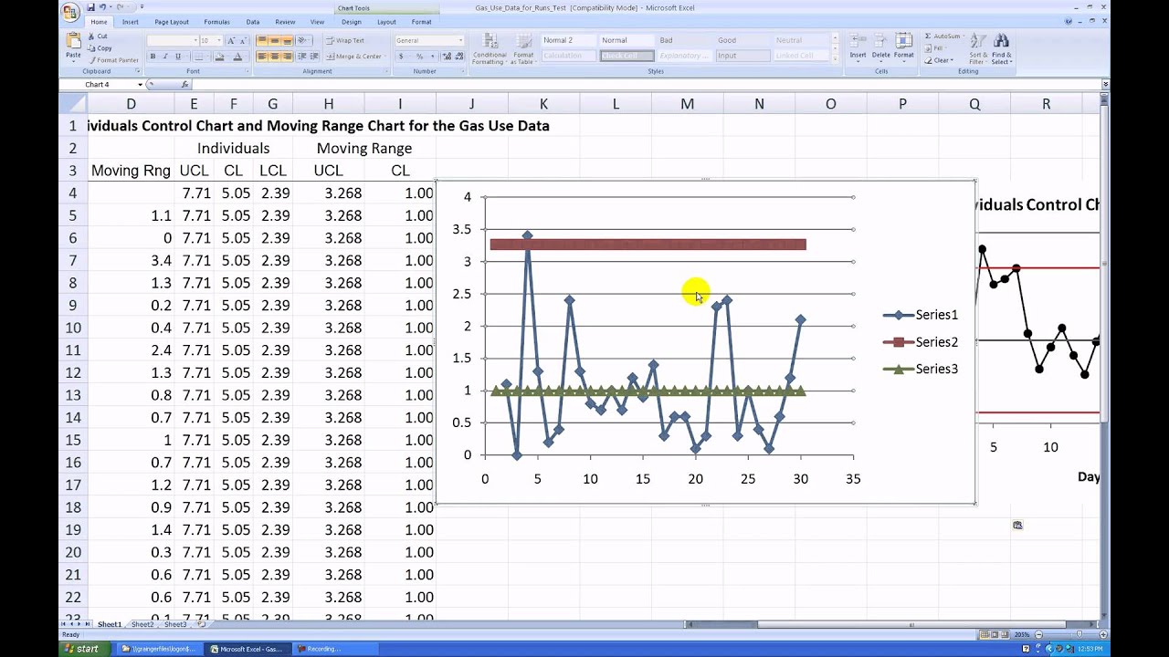 How To Make A Moving Range Control Chart In MS Excel 2007 YouTube