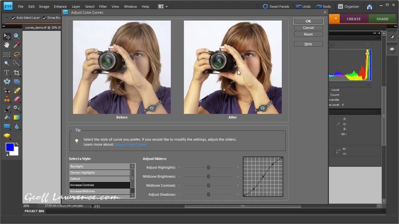 Using Curves In Photoshop Elements YouTube