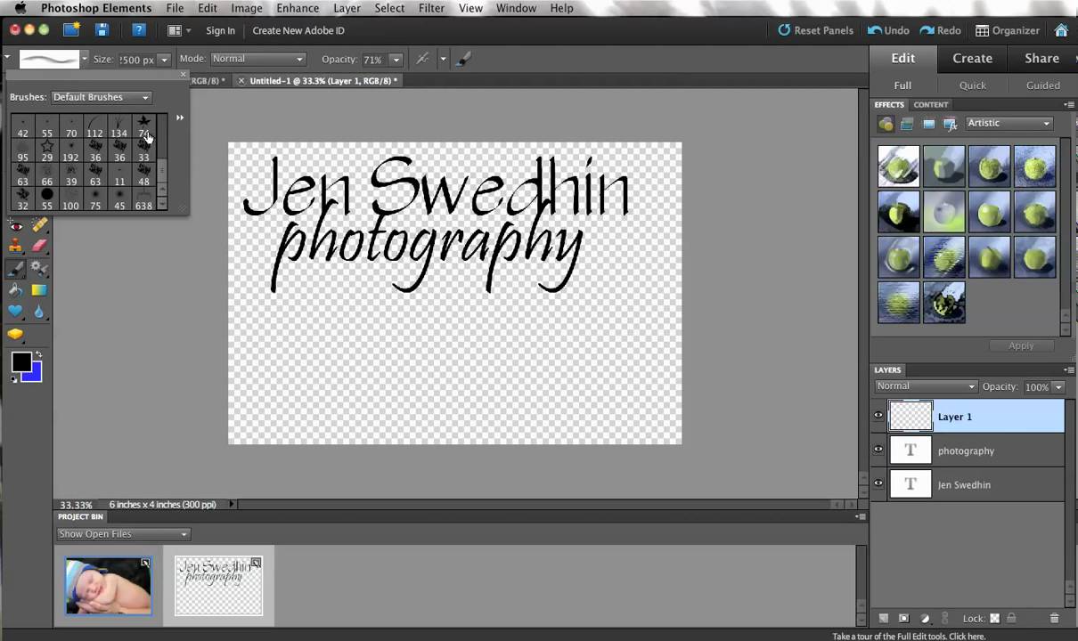 Creating And Using Watermarks In Photoshop Elements YouTube