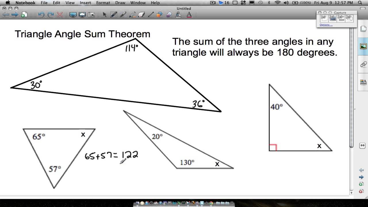 Triangle Angle Sum Theorem YouTube