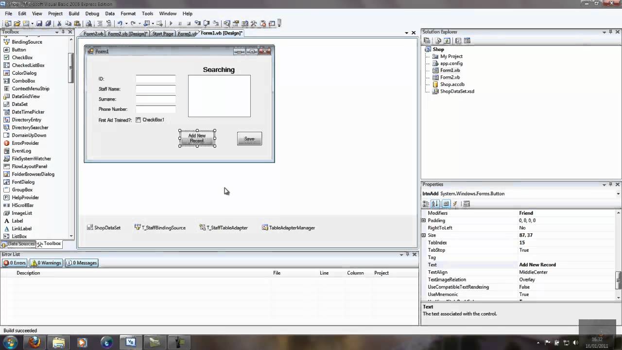5 14 Adding Records To Access Through Visual Basic Youtube