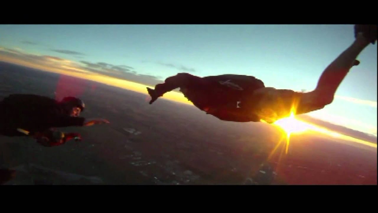 Skydiving Wallpaper Sunset