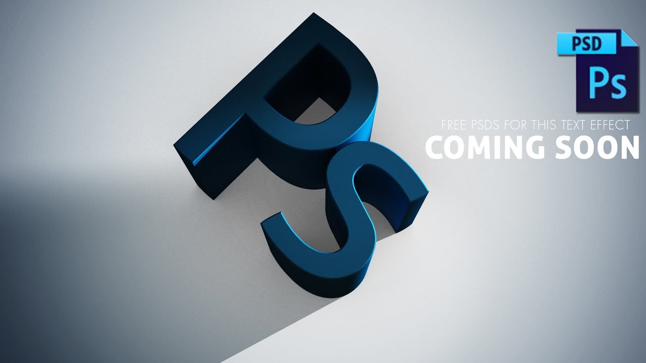 Basic 3D Text Photoshop CC Tutorial YouTube