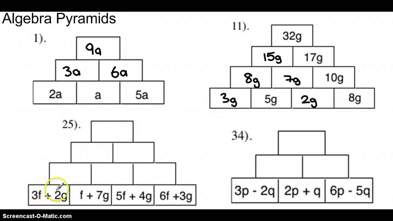 Algebra Pyramids YouTube