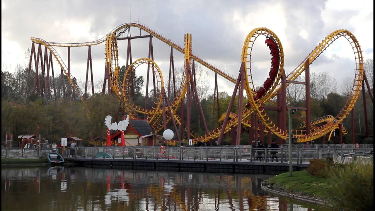 Goudurix. Parc Asterix 2012 Roller Coaster Side View. Paris, France ...