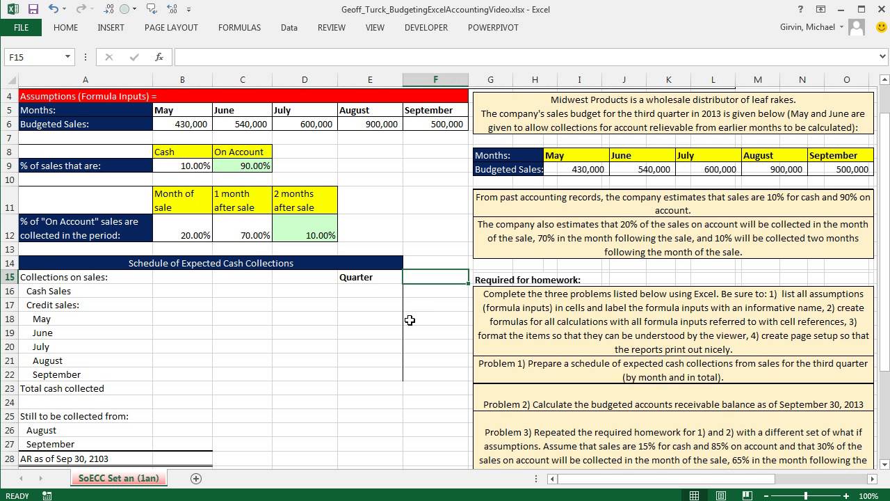 excel-accounting-schedule-of-expected-cash-collections-using-a-set-of