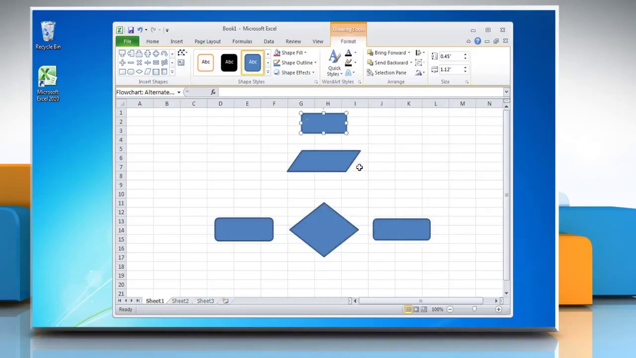 How To Make A Flow Chart In Excel 2010 YouTube