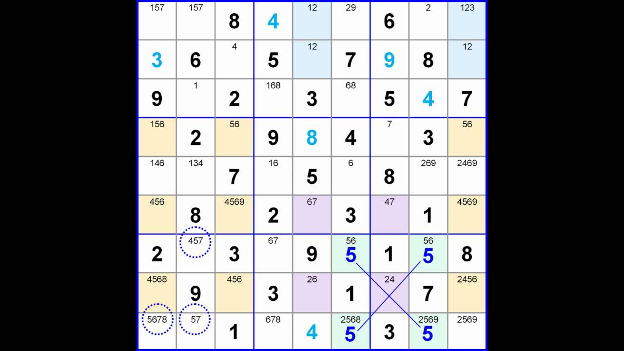 Sudoku X Wings Explained Step By Step YouTube