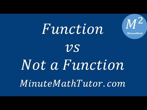 Function Vs. Not a Function - YouTube