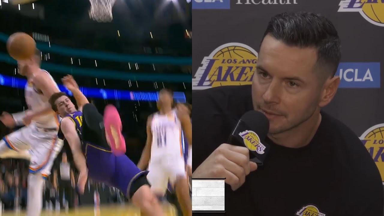 Austin Reaves上場被犯規後背部著地受傷，教練Redick表示︰「這就是我停止灌籃的原因」 | NBA地域 | 籃球地帶 - FanPiece