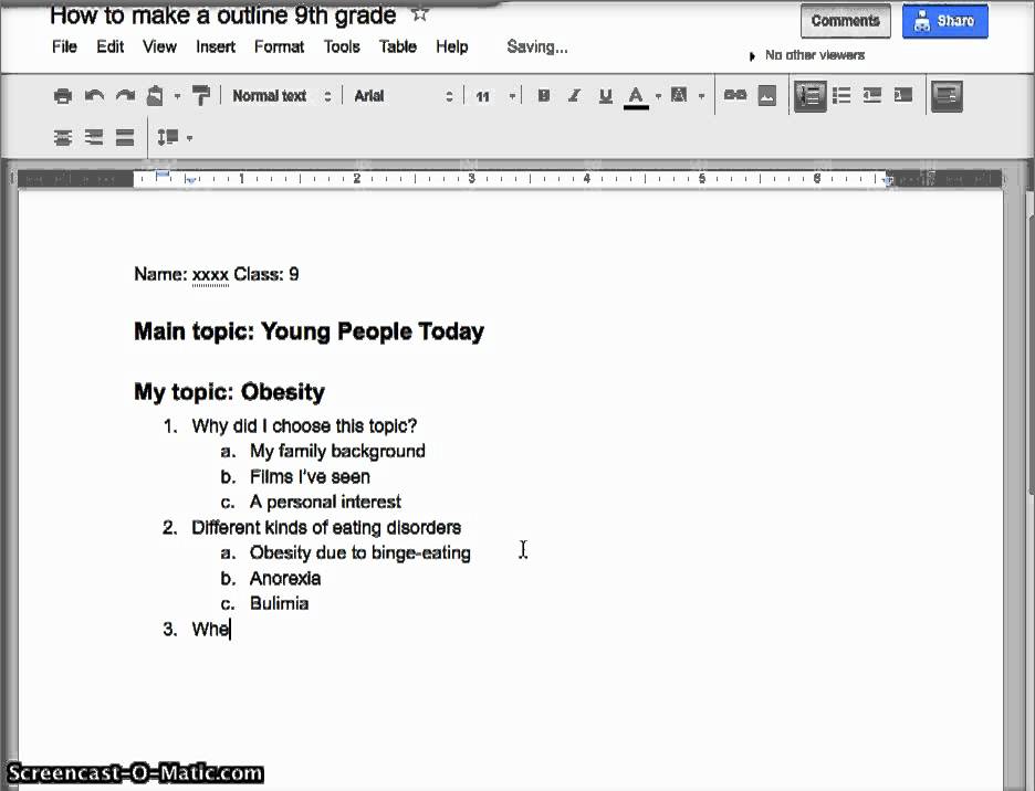 Making An Outline YouTube
