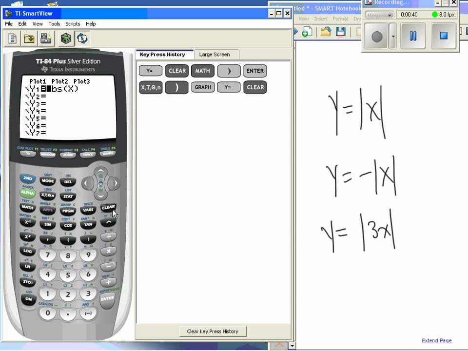 Absolute Value Graphs On TI 83 84 YouTube