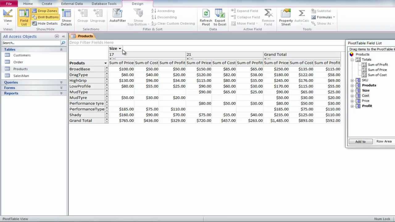 How To Create A Pivot Table In Microsoft Access YouTube