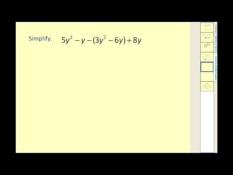 Simplifying Algebraic Equations ( Video ) | Algebra | CK-12 Foundation
