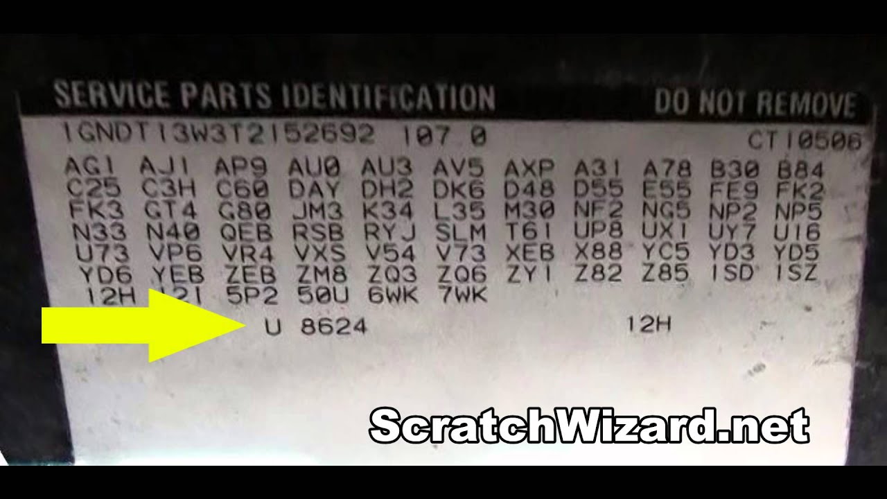 How To Find Your Chevy Paint Code In The Glove Box YouTube How To Find Your Chevy Paint Code In The Glove Box YouTube