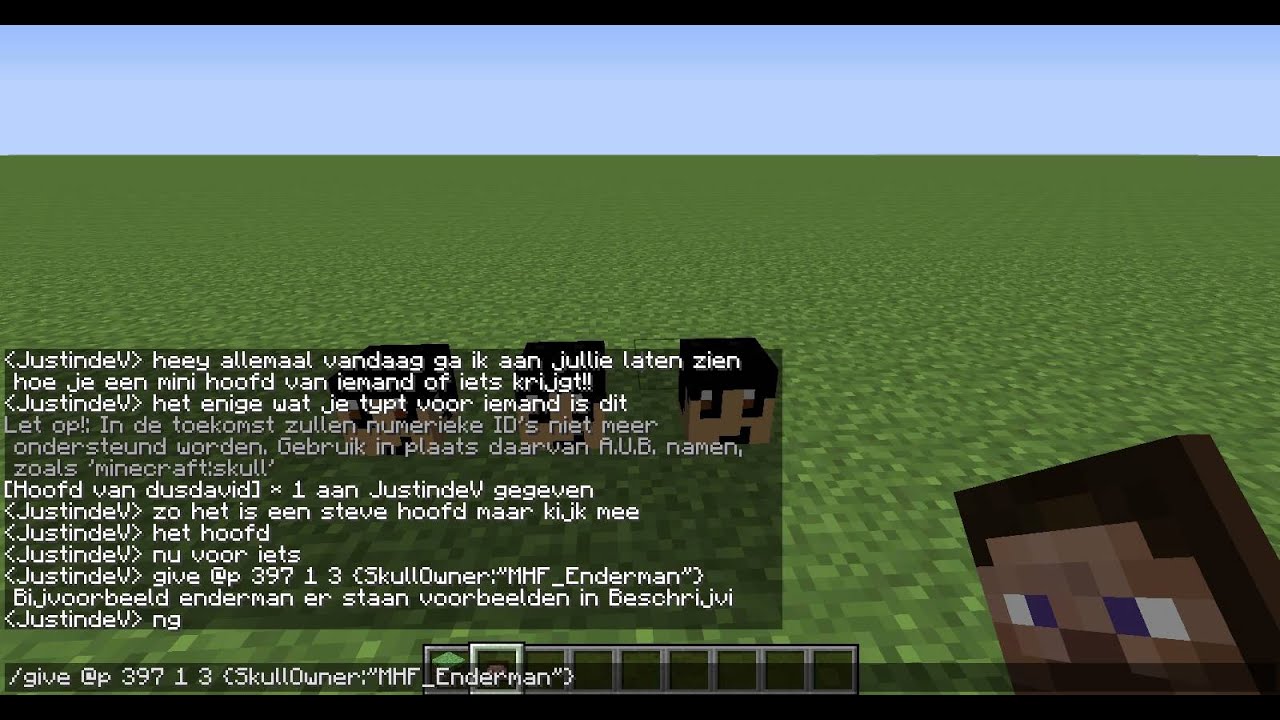 Hoe krijg je een mini hoofd? - Minecraft - YouTube
