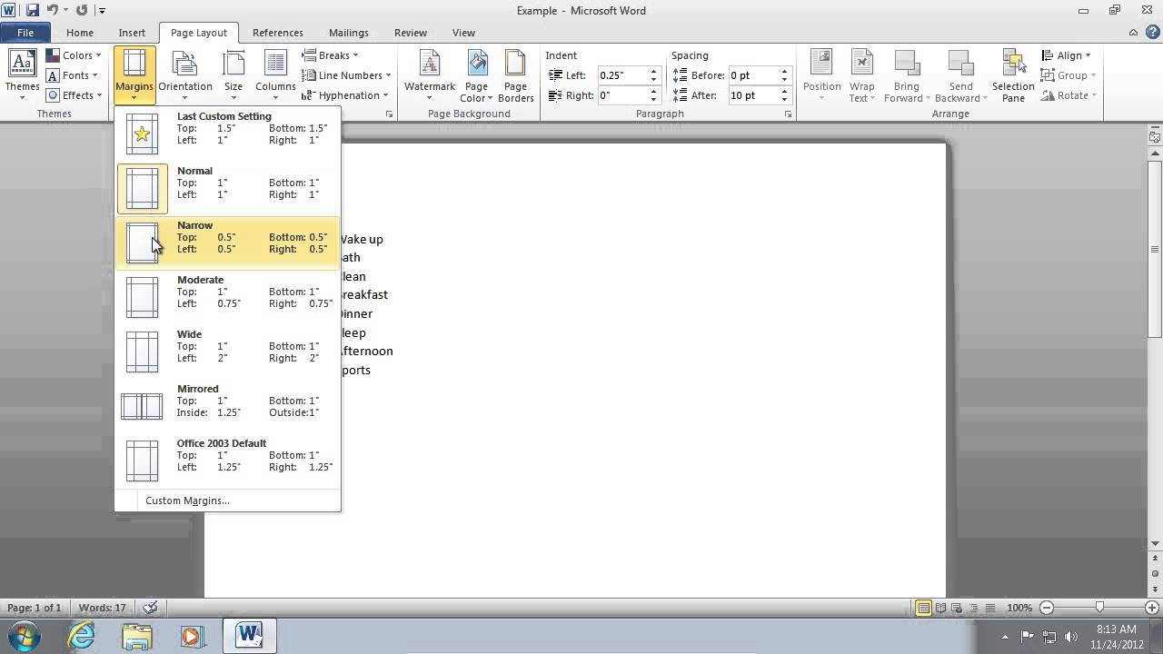 How To Set 1 Inch Margins In Word YouTube