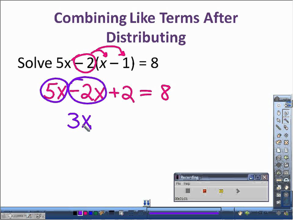 3 2 Solving Equations Using The Distributive Property And Combining