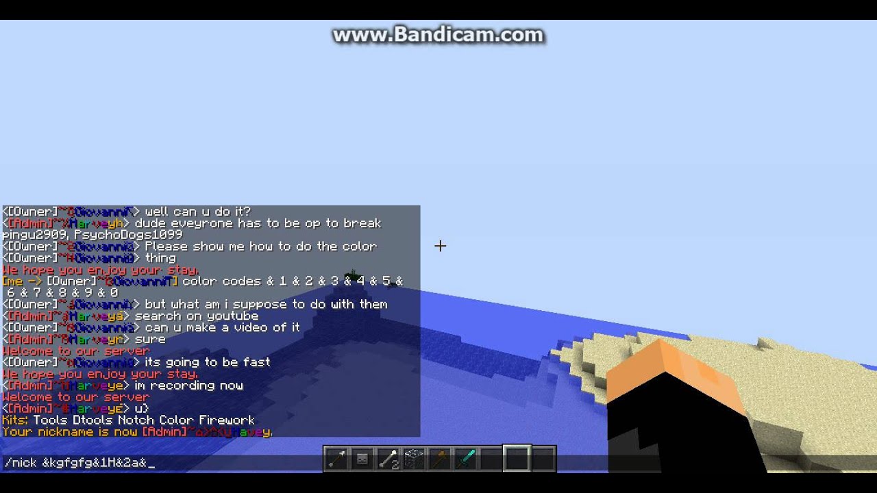 Minecraft Nick Color Codes YouTube