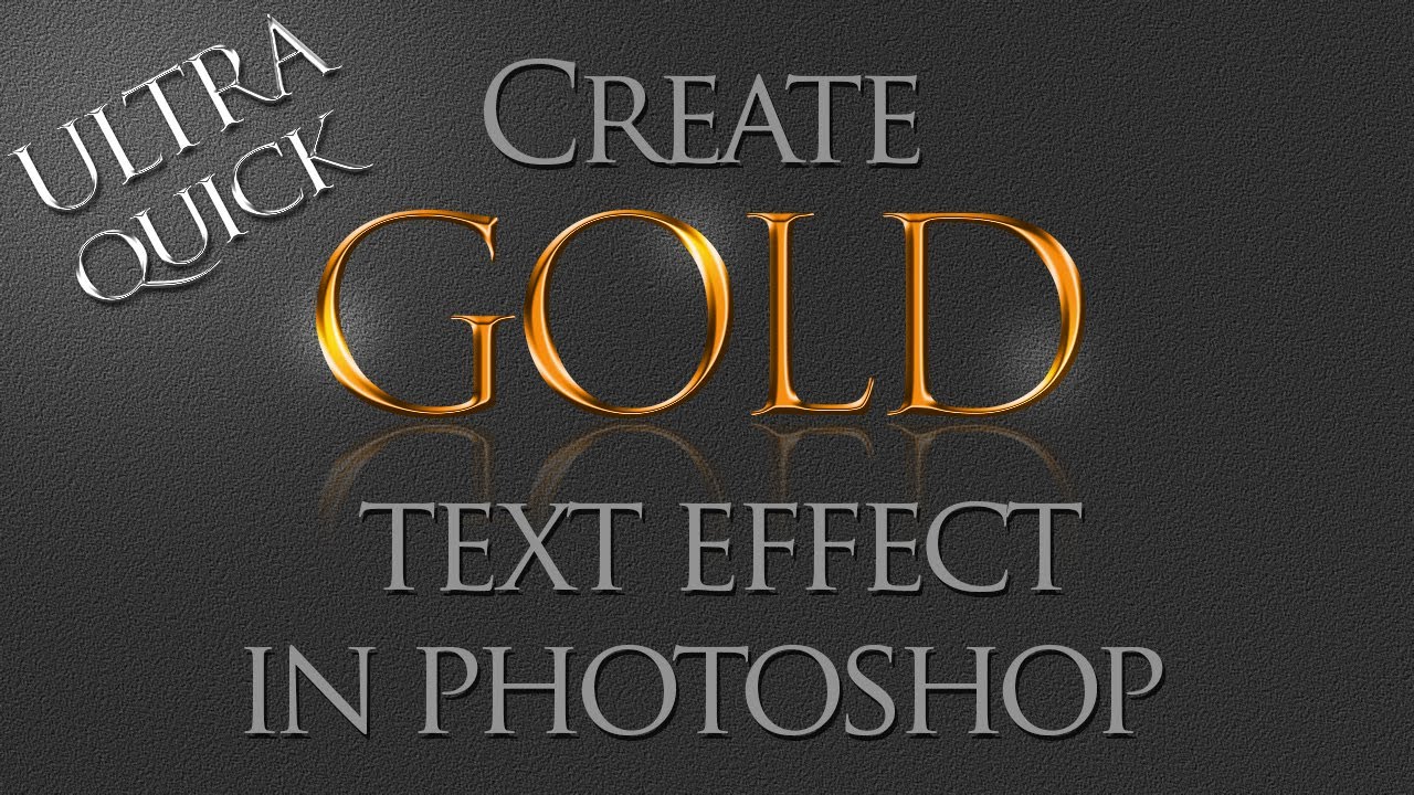 Photoshop Tutorial How To Create Gold Text Effect Using Layer Styles