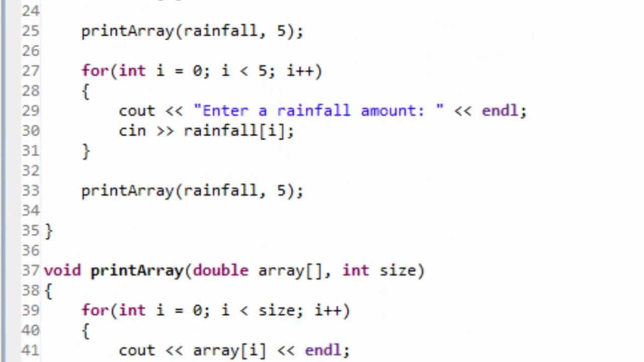 C Programming Passing Arrays To Functions YouTube