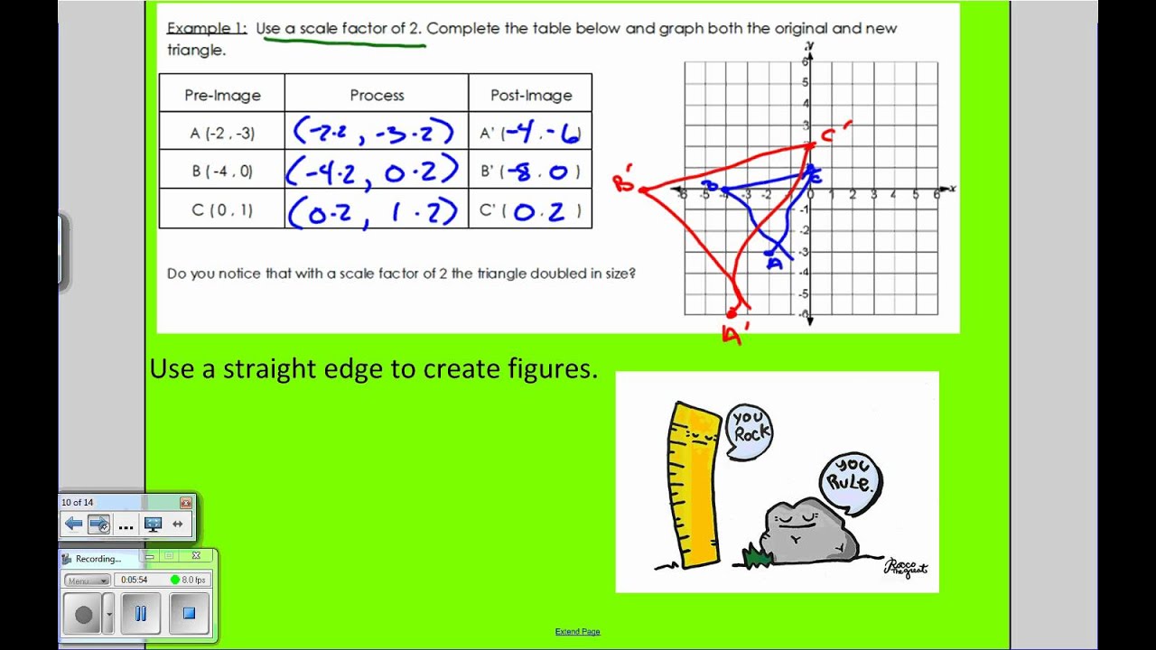 Dilations And Scale Factor YouTube