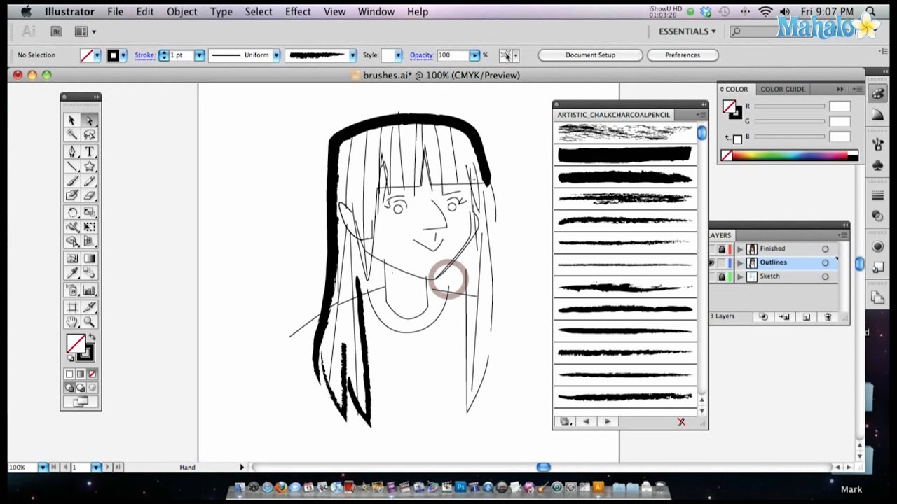 How To Use Brushes In Adobe Illustrator YouTube