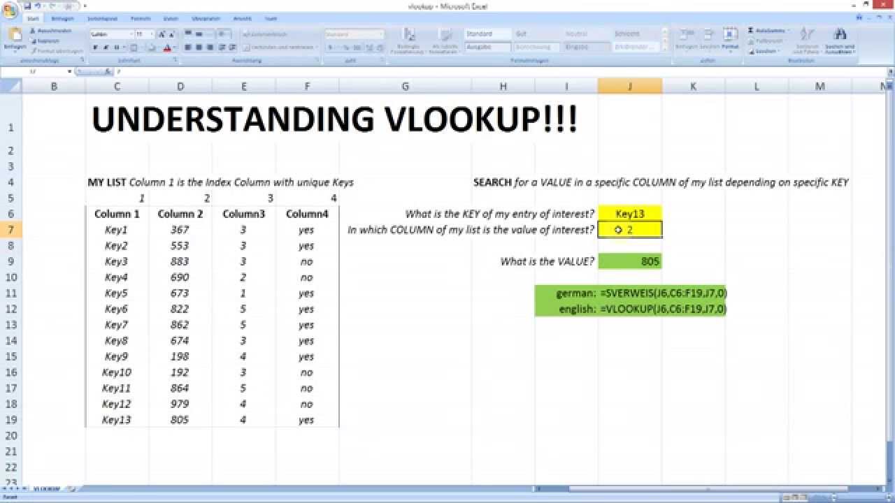 VLOOKUP In Excel With Example YouTube