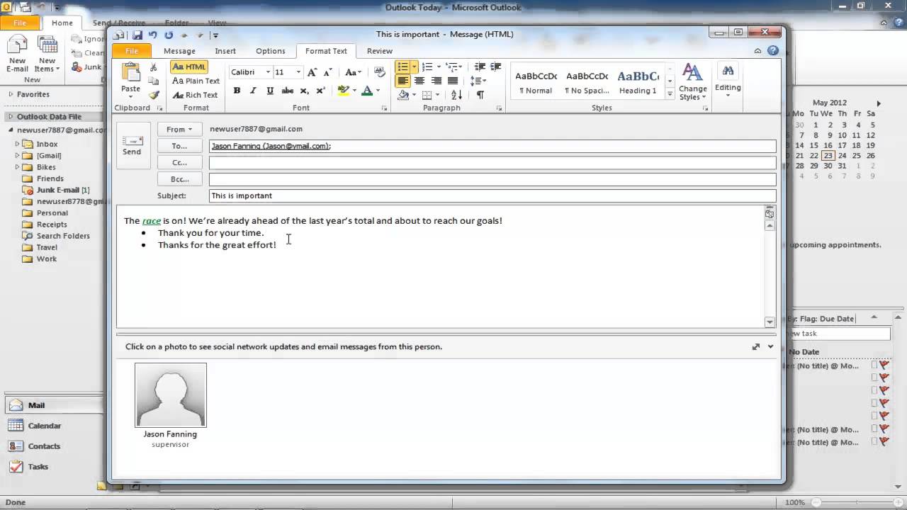 How To Format A Message In Outlook YouTube
