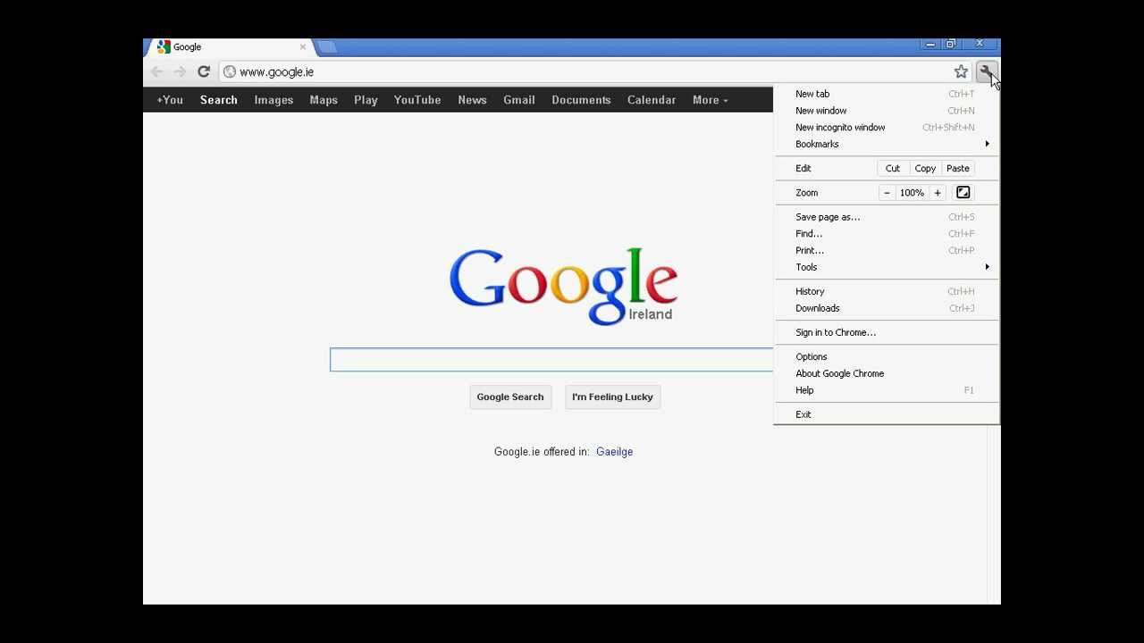 Google Chrome Set Default Home Page YouTube