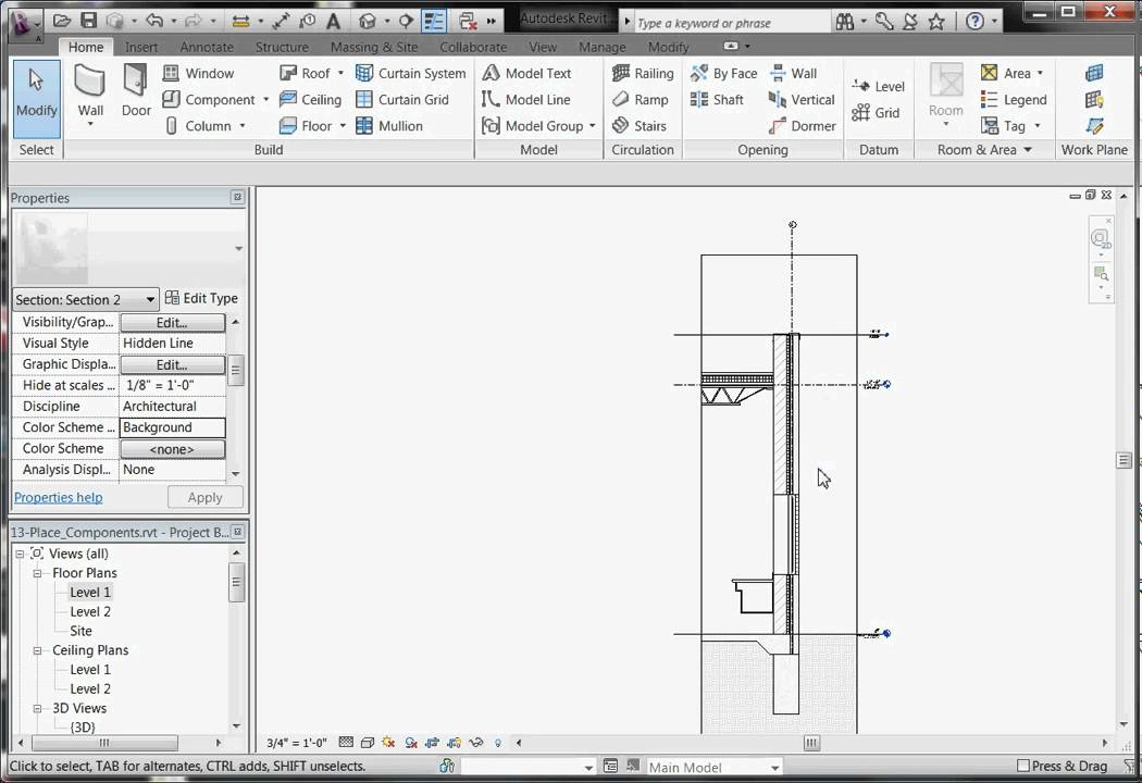 Easy Revit 2011 25 1 Sections And Details Part 1 YouTube