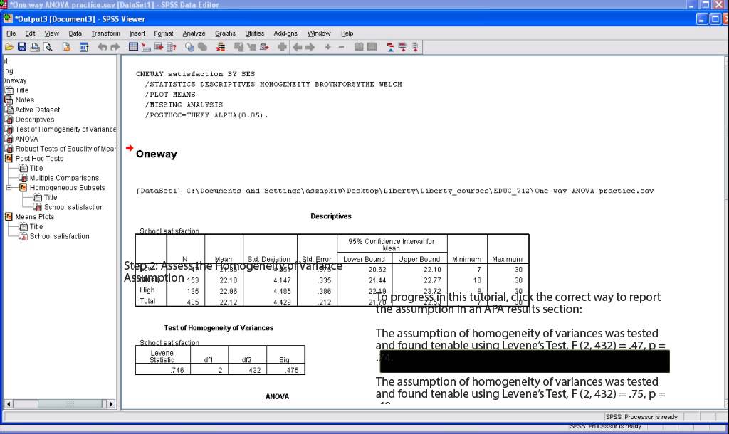 SPSS Tutorial One Way ANOVA YouTube