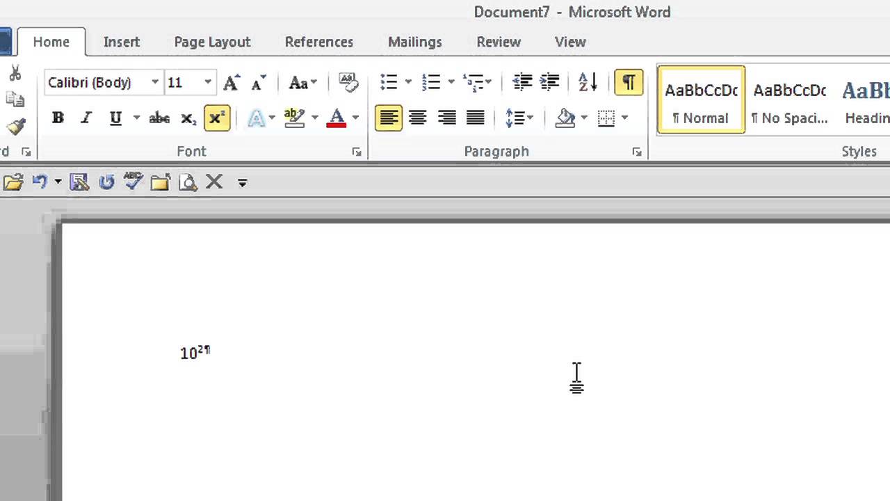 How To Type 10 To The Power Of 2 In Microsoft Word Tips For Microsoft Office Windows YouTube